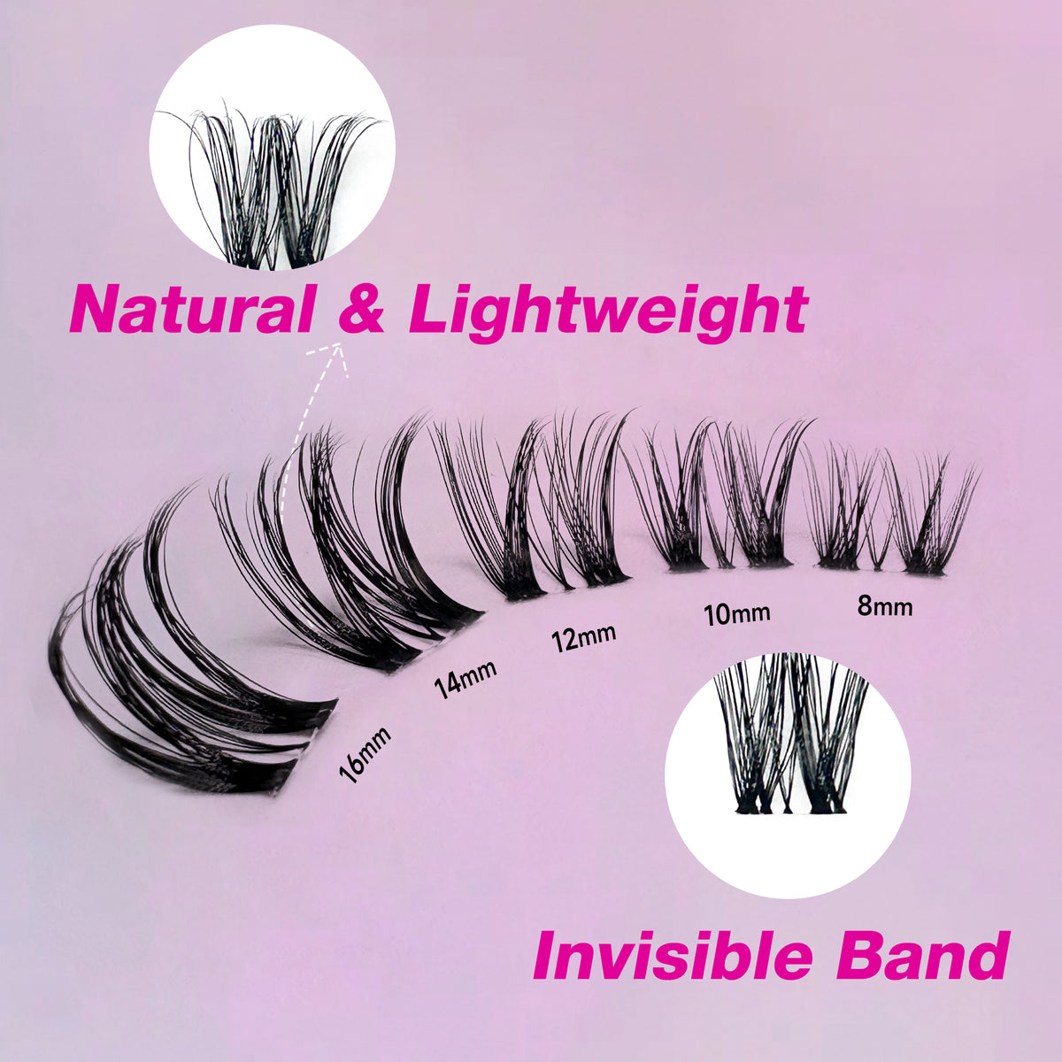 VeyesBeauty Ribbon Cluster Lashes | Natural Lift & Custom Lengths ...
